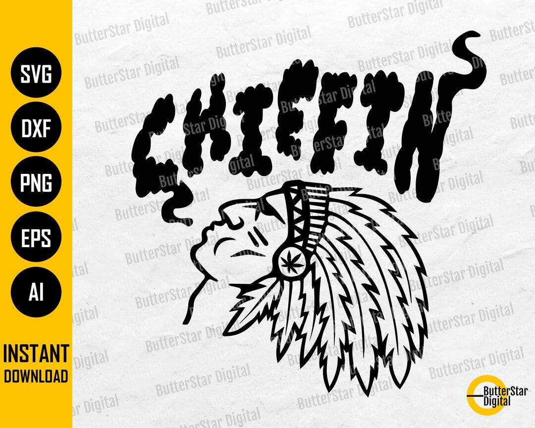 Native American Smoking Weed SVG | Smoke Cannabis SVG | Puff Marijuana ...