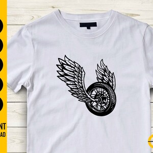 Motorcycle Wheel With Wings SVG | Chopper Bike Cruiser Motor Motorbike ...