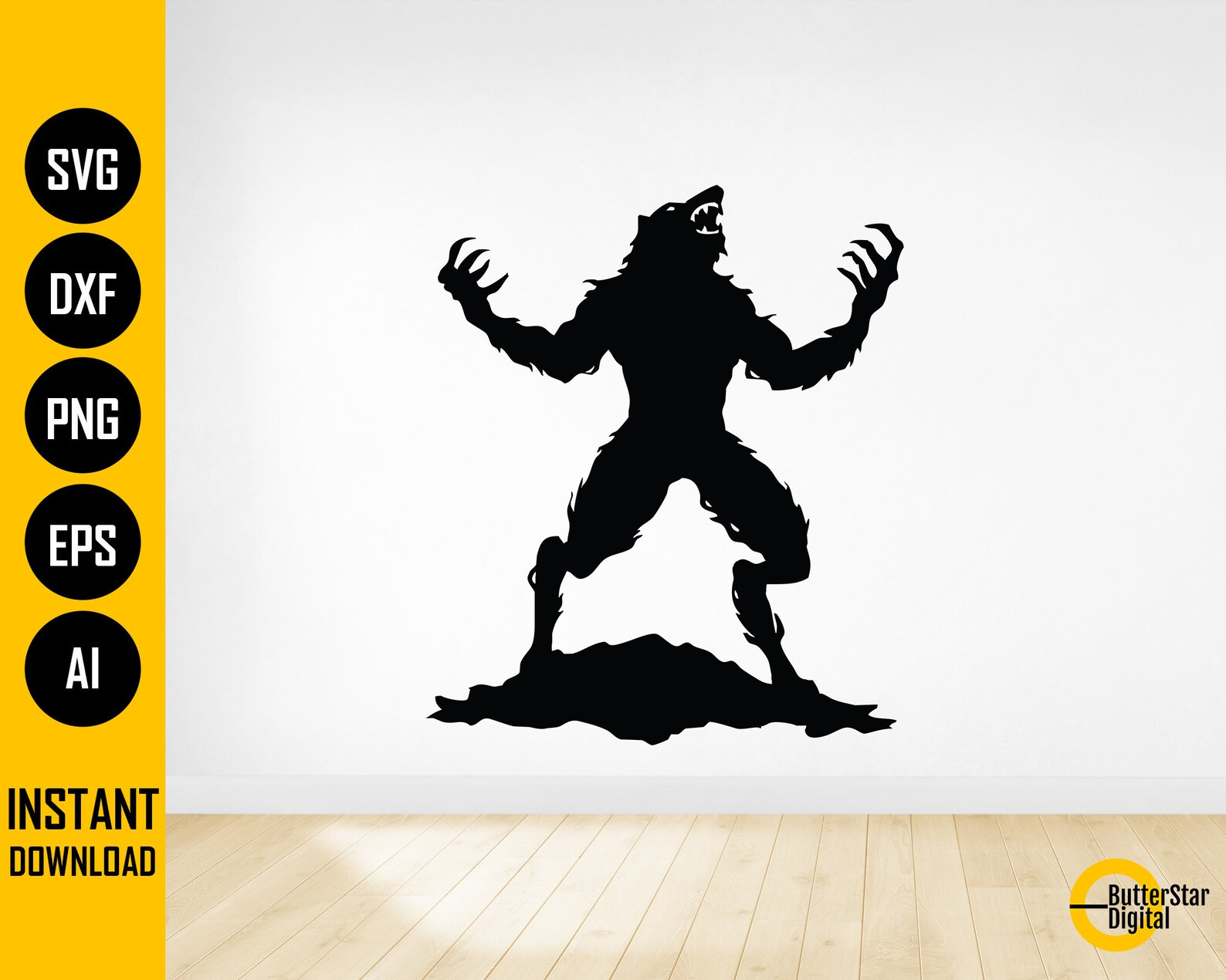 Werewolf SVG | Mythical Crature SVG | Horror Cut Files | Scary Monster ...