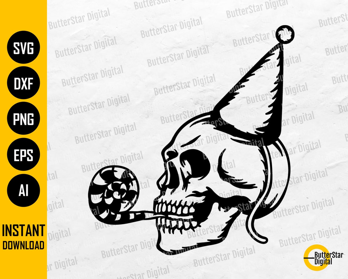 Party Skull SVG Skeleton SVG Gothic Decal T-shirt Sticker - Etsy