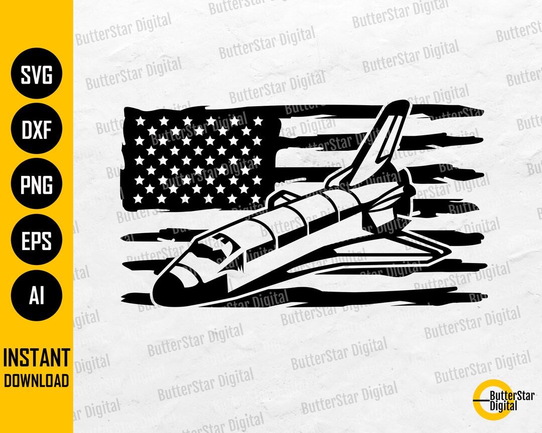 US Space Shuttle SVG | Space T-shirt Decals Wall Art Decor Design ...