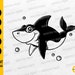 Cute Shark SVG Swim Pool Water Bubbles Summer Island Dive Sea Ocean ...