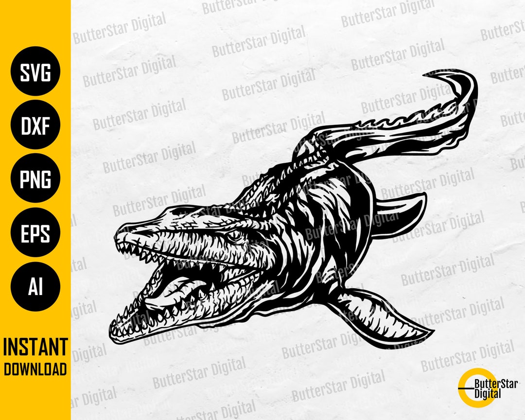 Mosasaurus SVG | Water Dinosaur SVG | Dino SVG | Prehistoric Animal ...