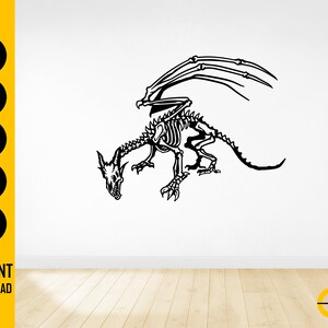 Skeleton Dragon SVG | Fantasy SVG | Mythical Animal Svg | Cricut ...