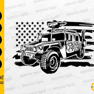 US Army Humvee SVG USA Military Svg American Truck Shirt Sticker Flag ...