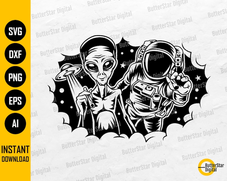 Alien and Astronaut Smoking Weed SVG Marijuana SVG 420 - Etsy Canada