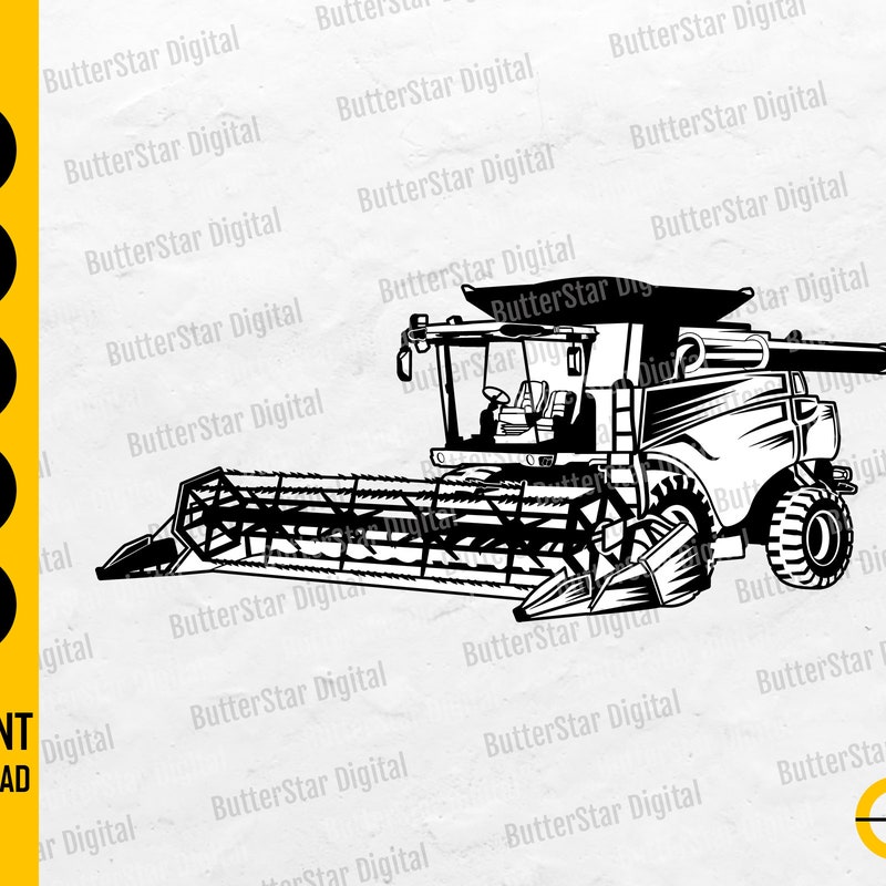 Farm Combine Svg - Etsy