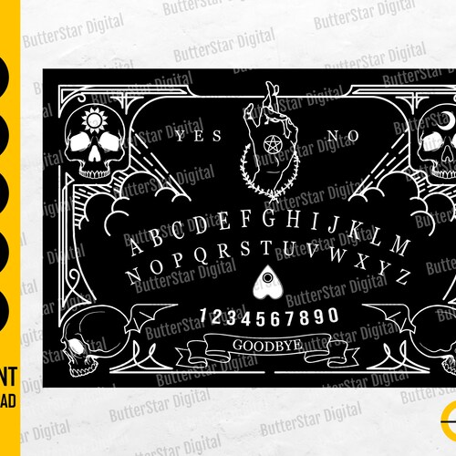 Ouija Board And Planchette Svg Spirit Board Game Set Cricut Etsy