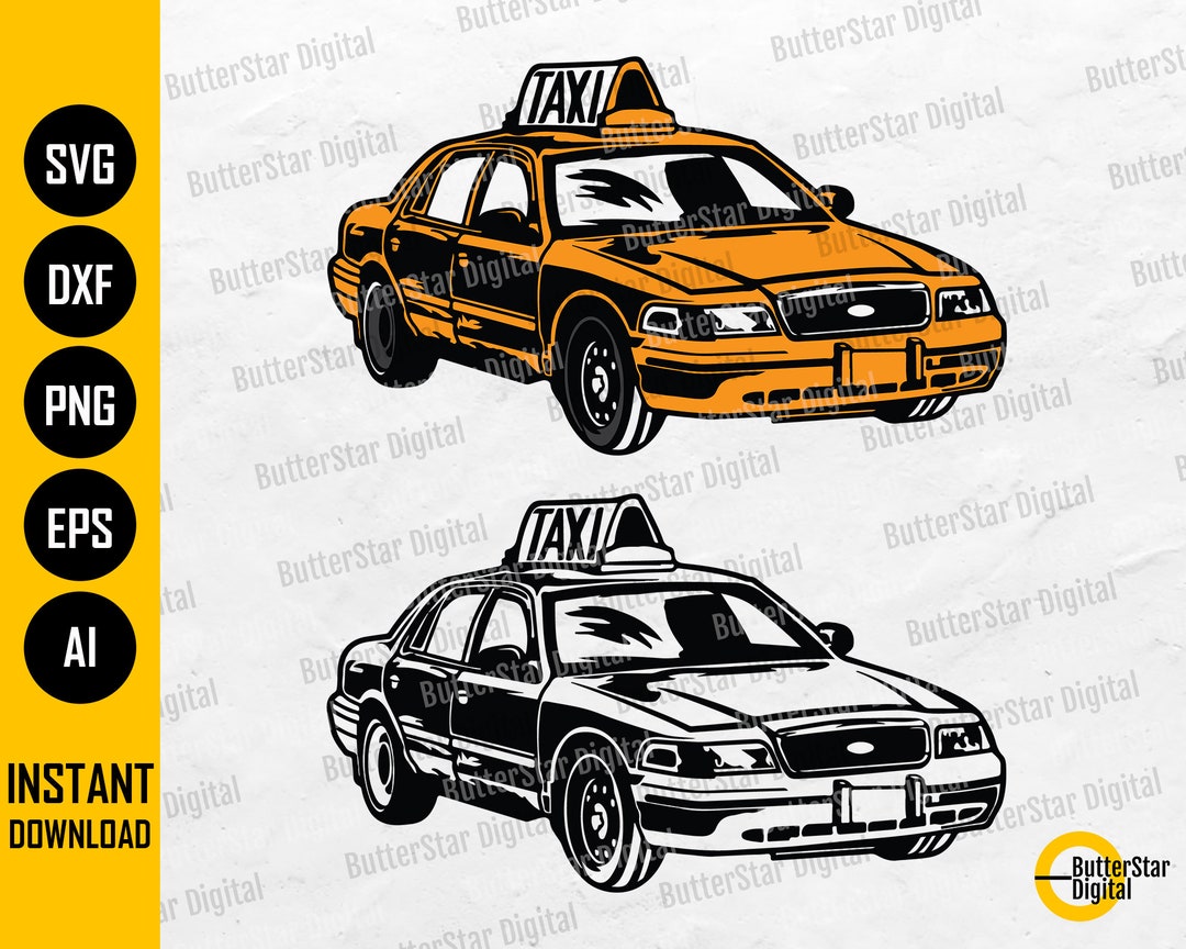Taxi Cab SVG | Car SVG | Public Transportation Decal Vinyl Graphics ...