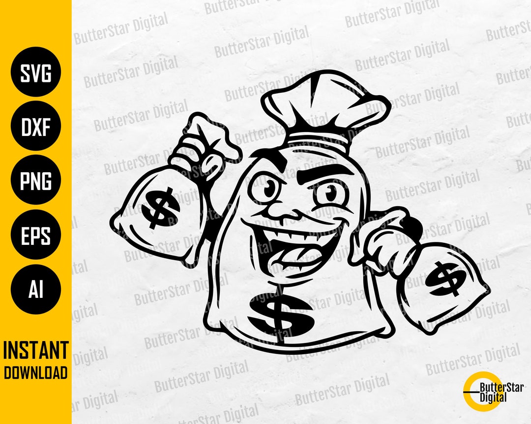 Money Bag With Cash Bags SVG | US Dollar SVG | Bank Svg| Cricut Cutting ...