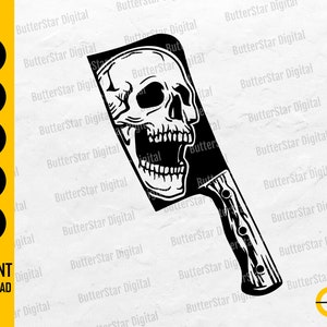 Skull on Butcher's Knife SVG | Cooking Shirt Decal Vinyl Tattoo ...