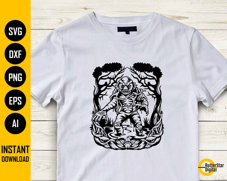 Swamp Monster SVG Creature of the Lake SVG Horror T-shirt - Etsy