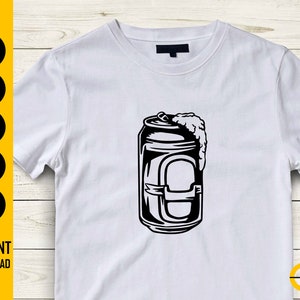 Opened Can of Beer SVG | Drinking T-shirt Decal Stickers Graphics ...