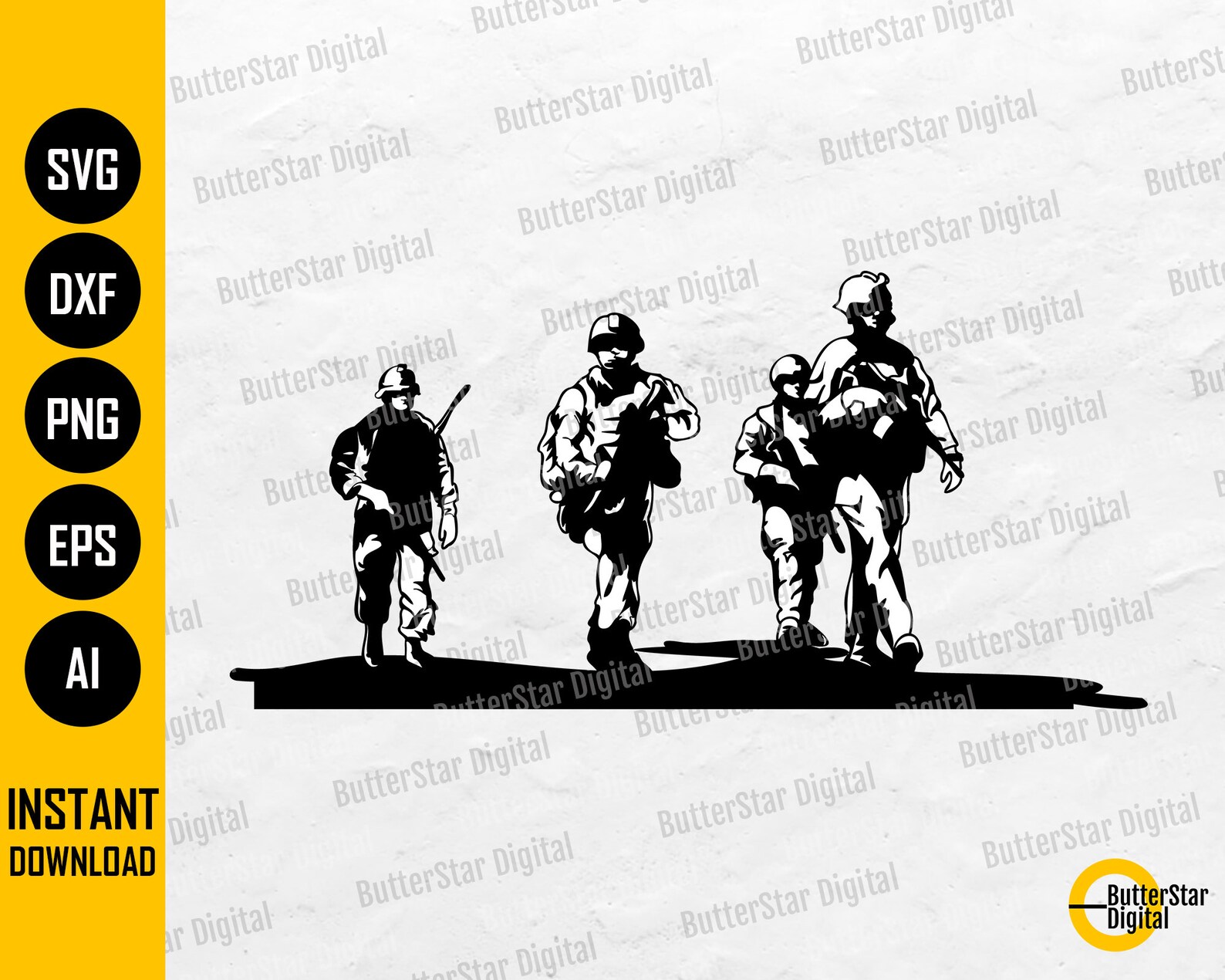 Military Soldiers SVG Army Troops SVG Soldier Decals | Etsy