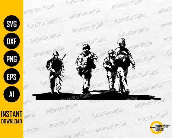 Military Soldiers SVG Army Troops SVG Soldier Decals | Etsy