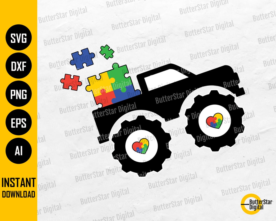 Autism Monster Truck SVG Autism Truck SVG Autism Awareness | Etsy