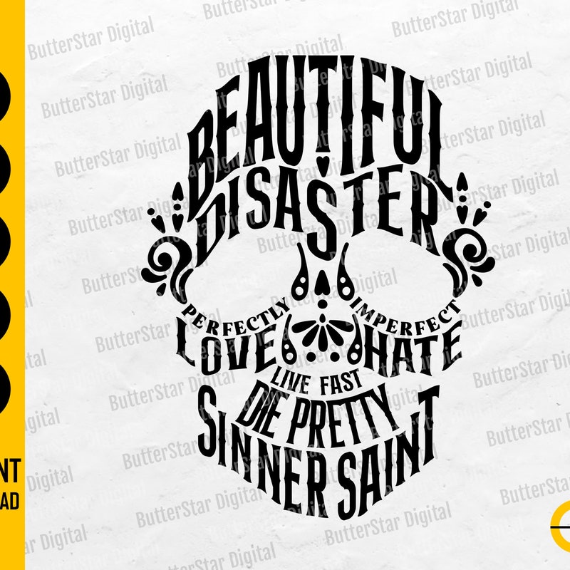 Beautiful Disaster Png - Etsy