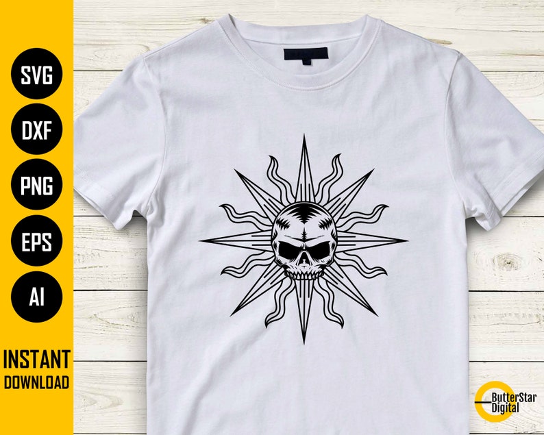 Sun Skull SVG Sunshine SVG Sunrise SVG Sunset Svg | Etsy