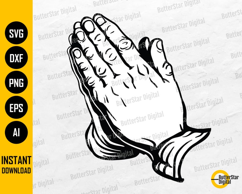 Praying Hands SVG Praying SVG Christian Religion Prayer | Etsy
