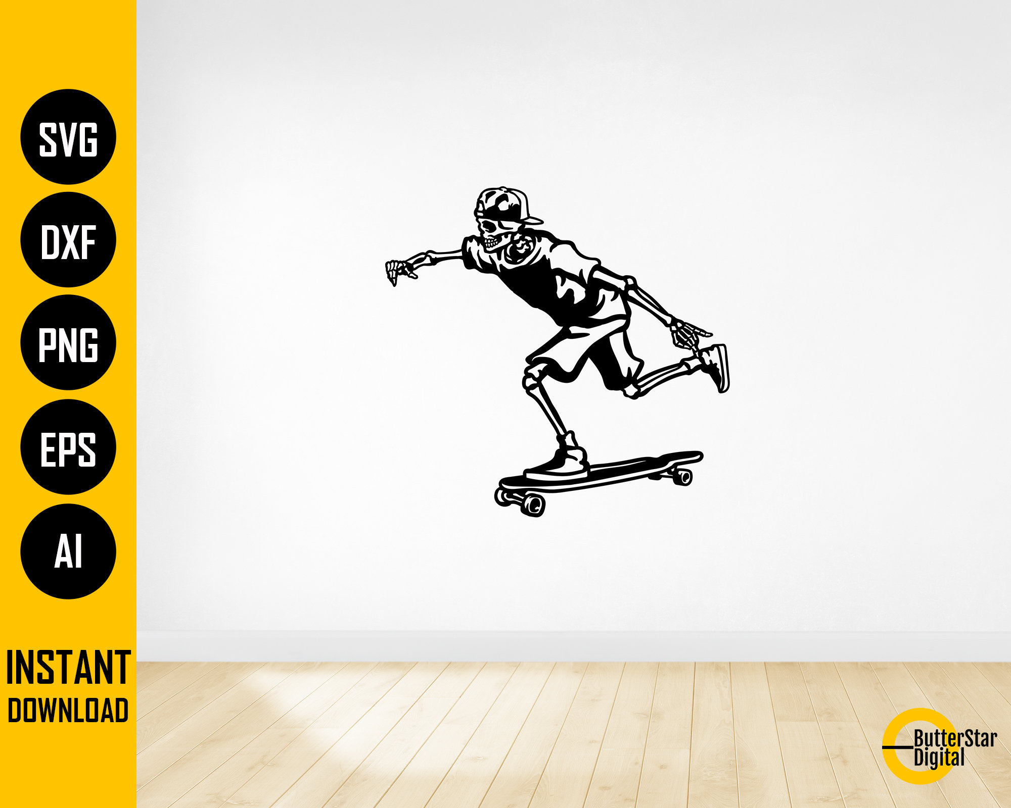 Longboarding Skeleton SVG | Pain Injury Fast Travel Road Speed Ride ...