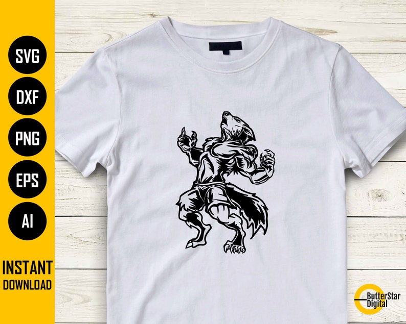 Werewolf SVG Horror Monster SVG Halloween T-shirt Decal - Etsy