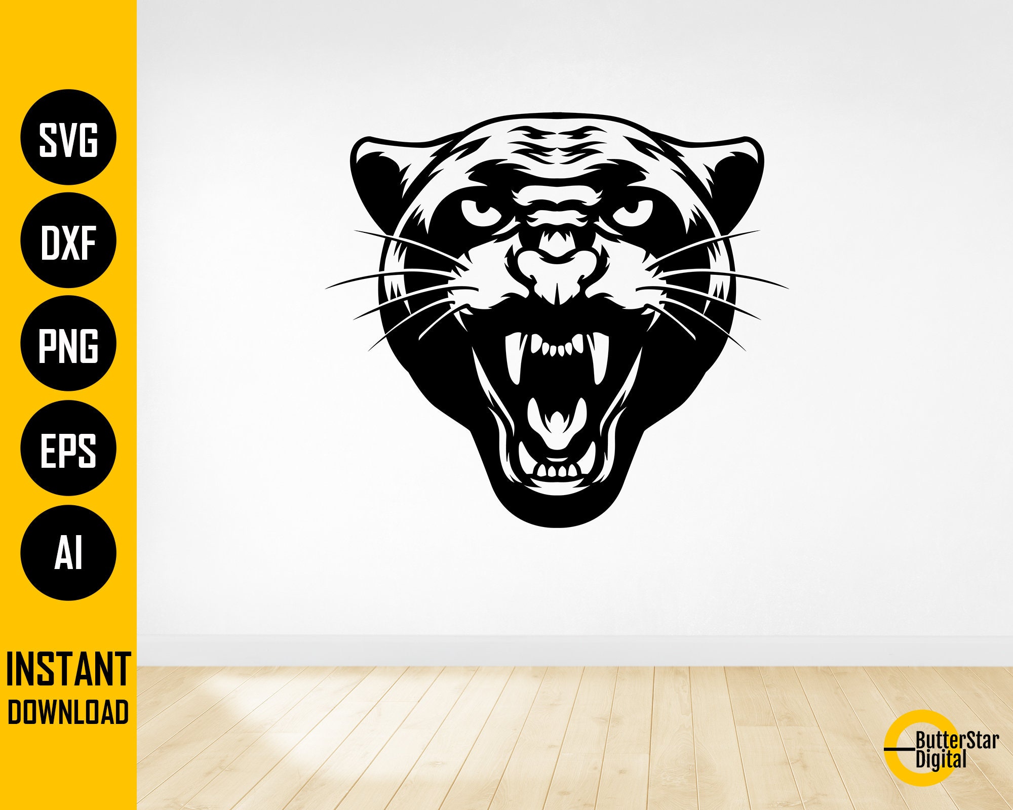 Panther Face SVG | Panther Head SVG | Big Cat SVG | Cricut Cutting File ...