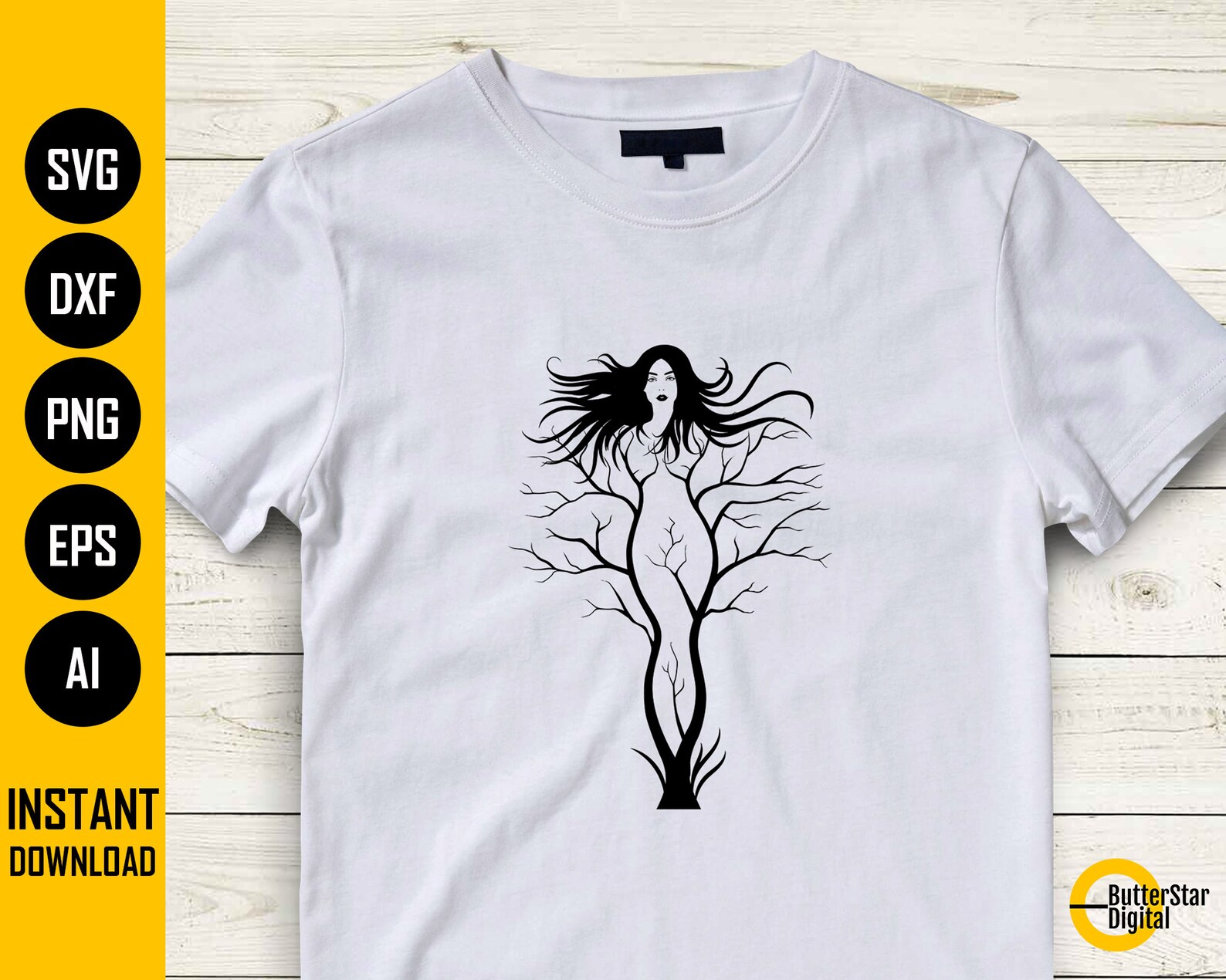 Woman Tree SVG | Nature Girl SVG | Women's Body Svg | Plant Lady SVG ...