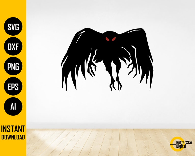 Mothman SVG Cryptid SVG Scary Beast SVG Mythology Svg - Etsy Australia