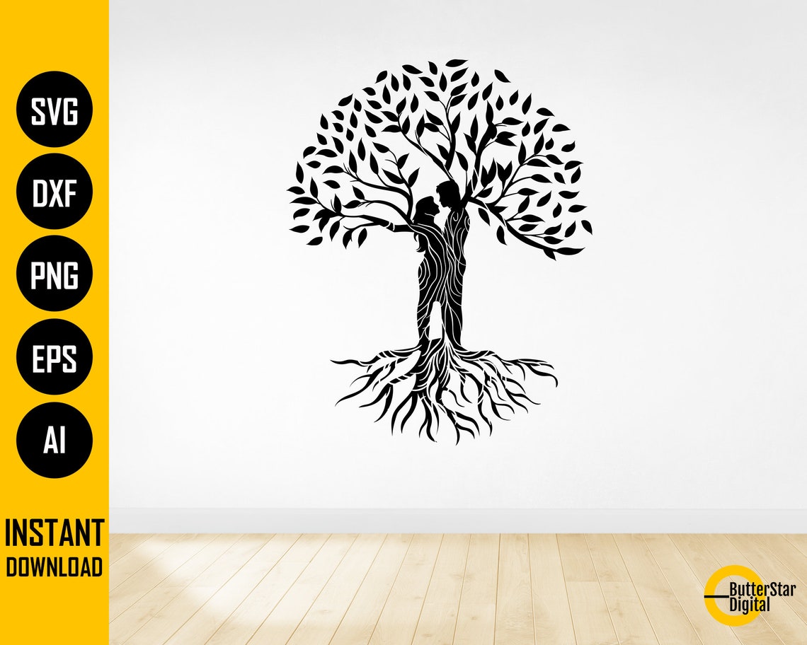 Lovers Tree SVG | Eternal Love SVG | Tree With Roots SVG | Cricut ...