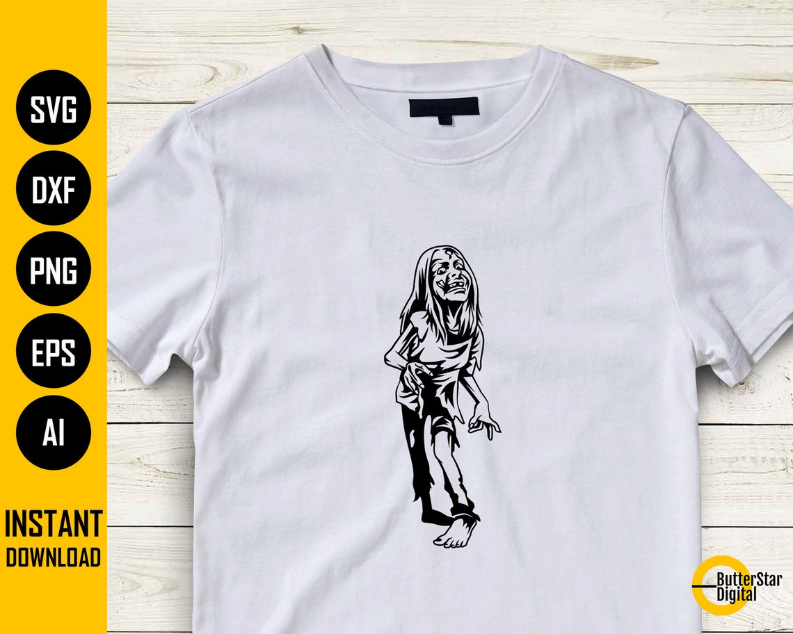 Female Zombie SVG | Monster Girl SVG | Scary Lady SVG | Horror Svg ...