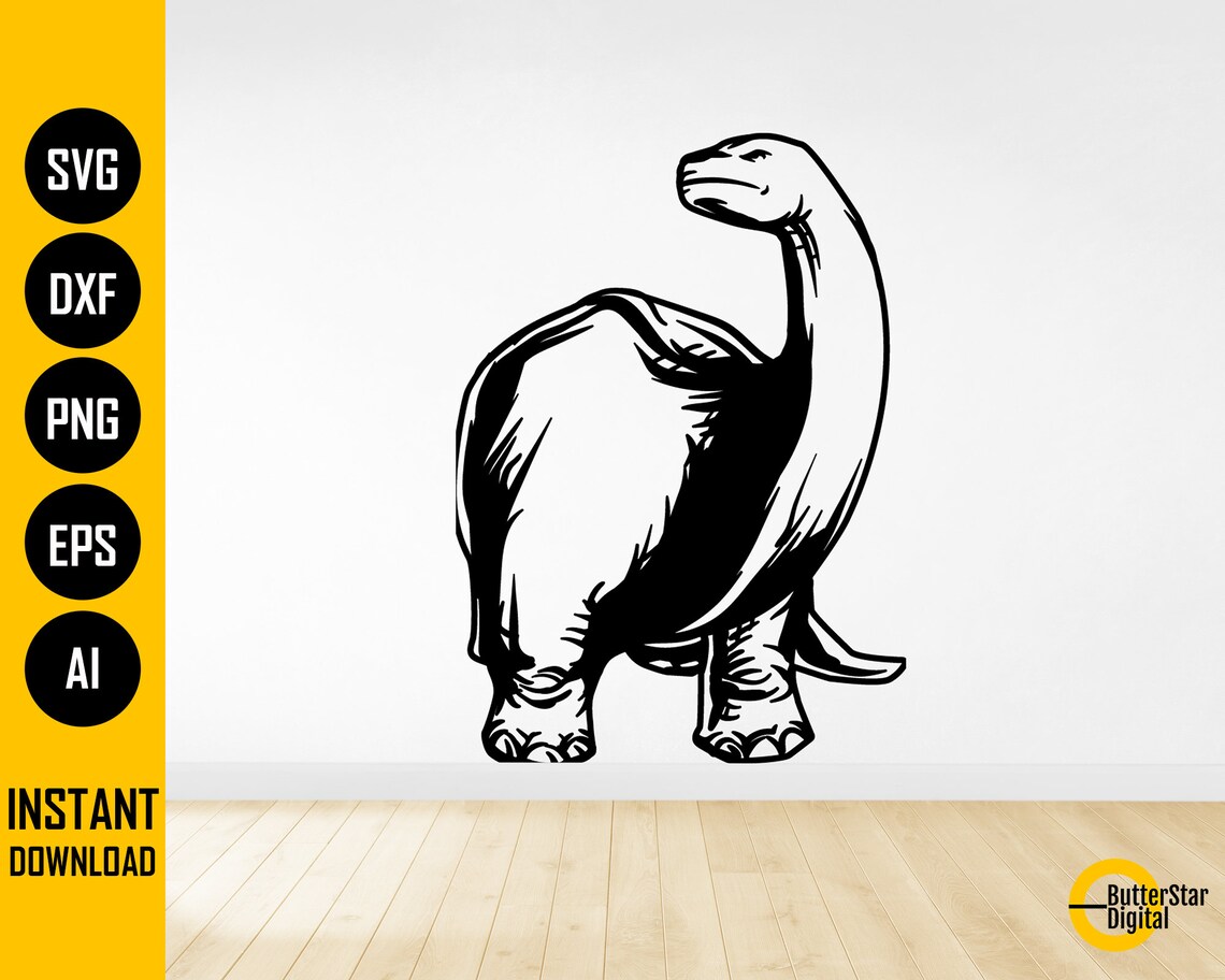Brontosaurus SVG Dinosaur SVG Dino SVG Prehistoric - Etsy