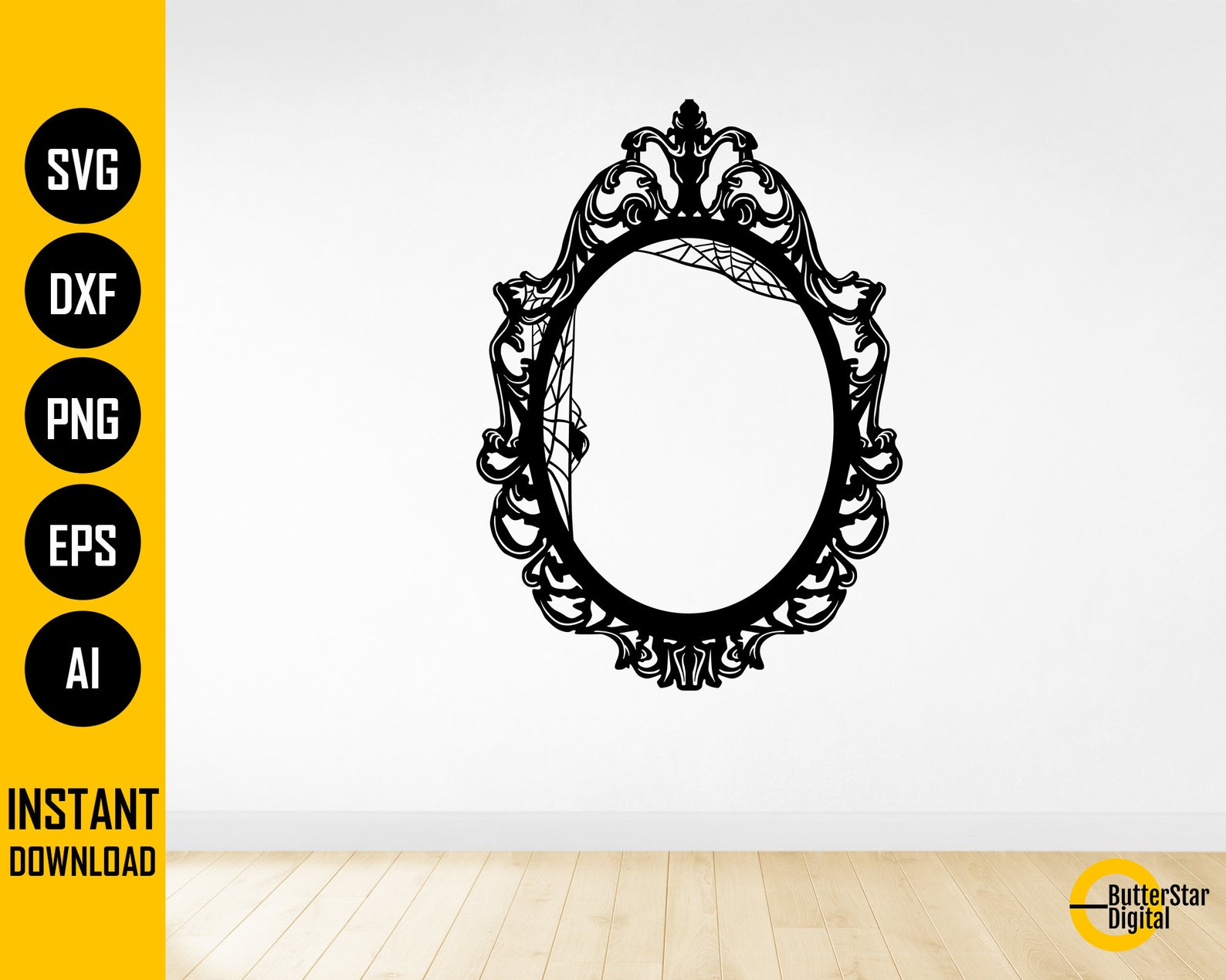 Spooky Frame SVG Creepy Mirror SVG Horror Gothic Wall - Etsy