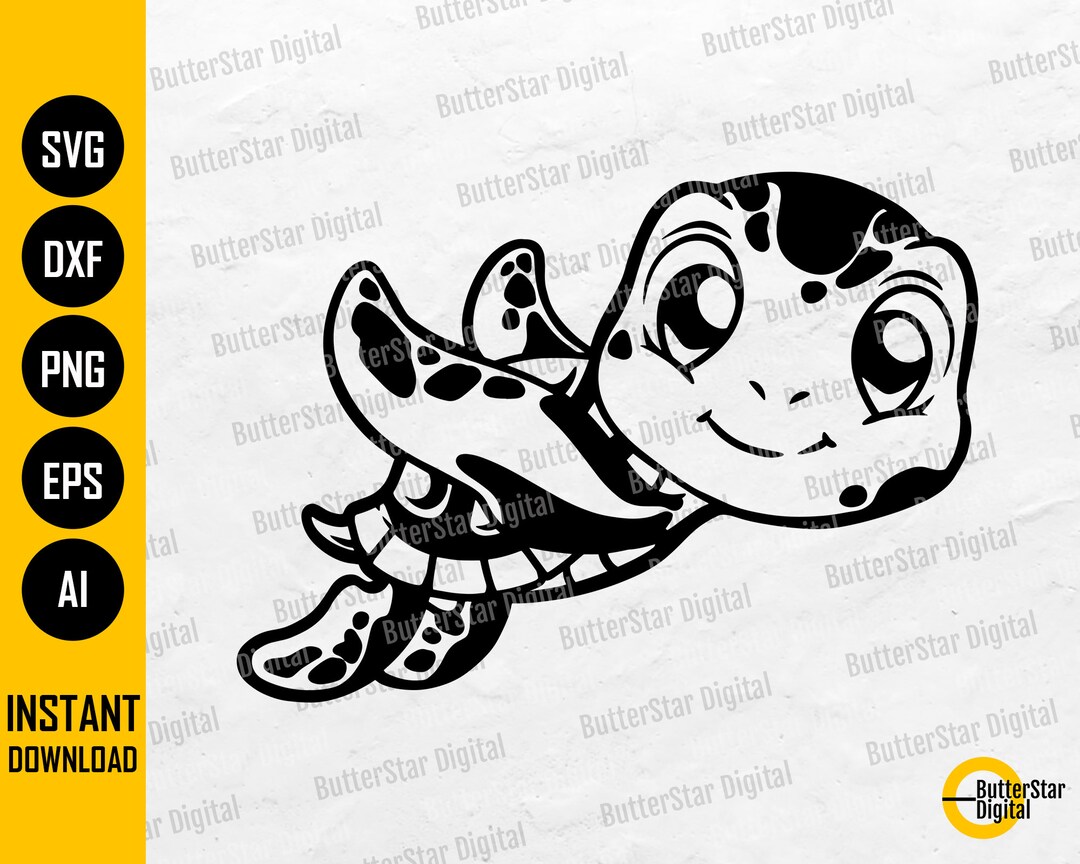 Cute Turtle Swimming SVG | Swim Water Island Dive Reef Ocean Beach ...