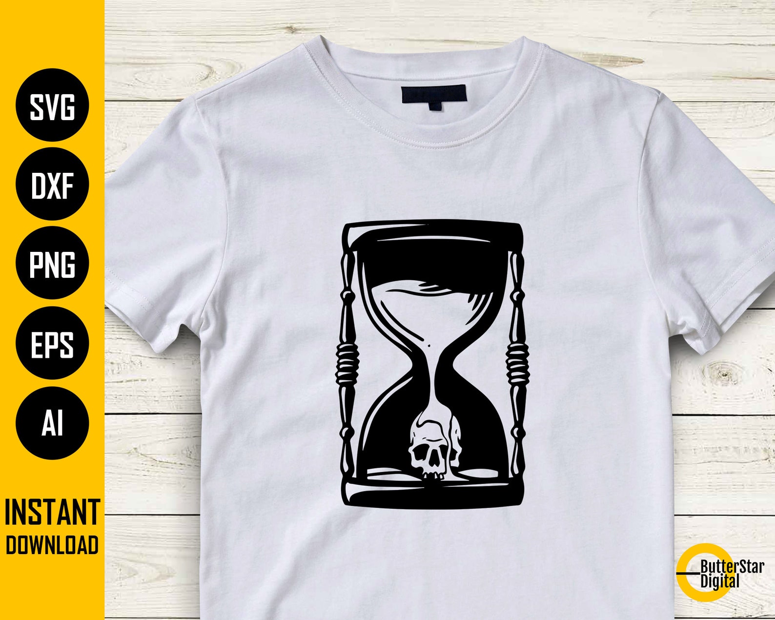 Skull Hourglass SVG Death SVG Memento Mori SVG Time - Etsy