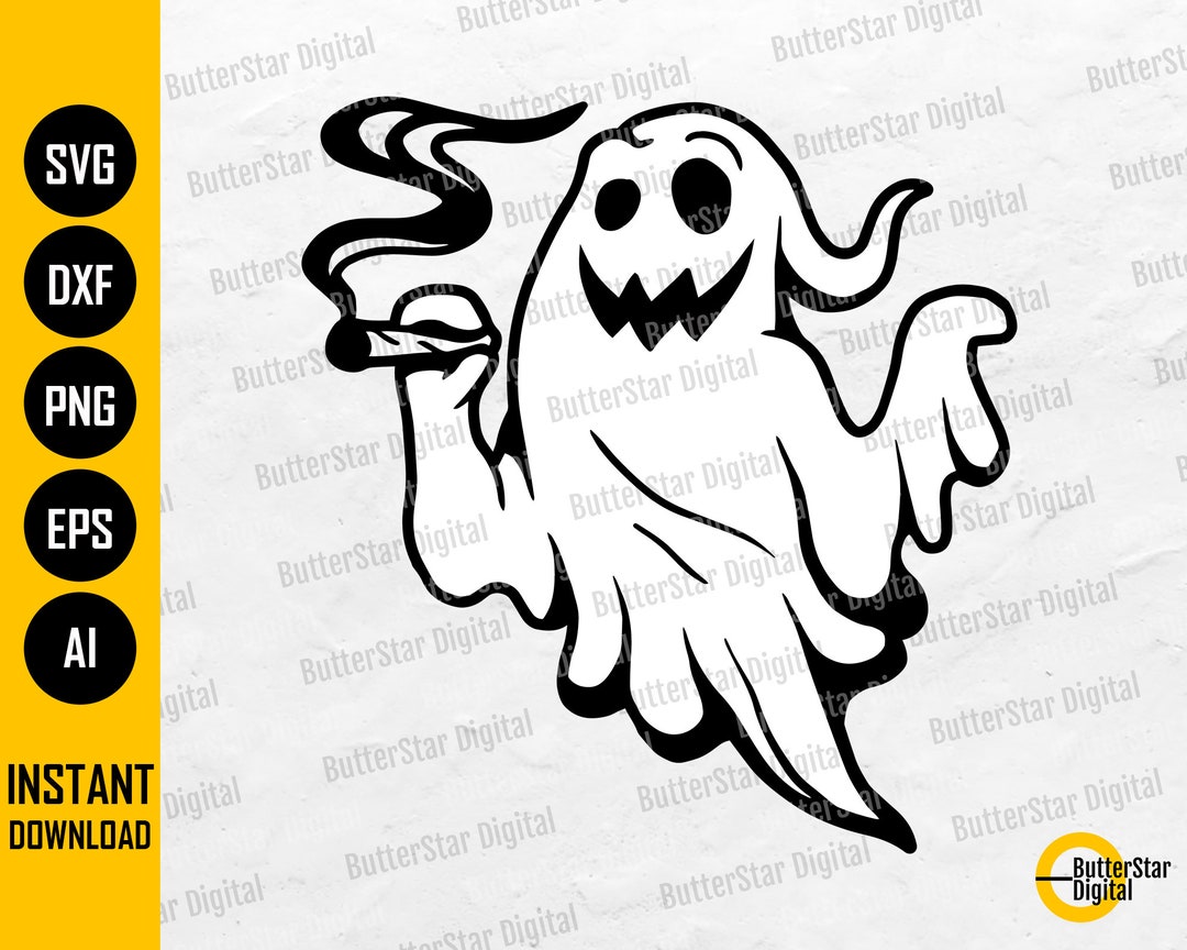 Ghost Smoking Blunt SVG | Funny Halloween SVG | Hemp Hash Ganja Dope ...