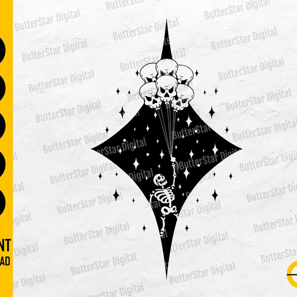 Floating Skull Svg - Etsy