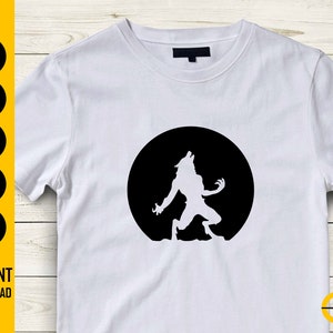Full Moon Werewolf SVG | Howling Wolf Man SVG | Monster T-shirt Wall ...