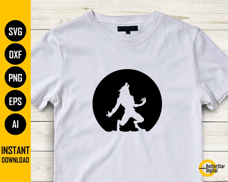 Full Moon Werewolf SVG Howling Wolf Man SVG Monster - Etsy