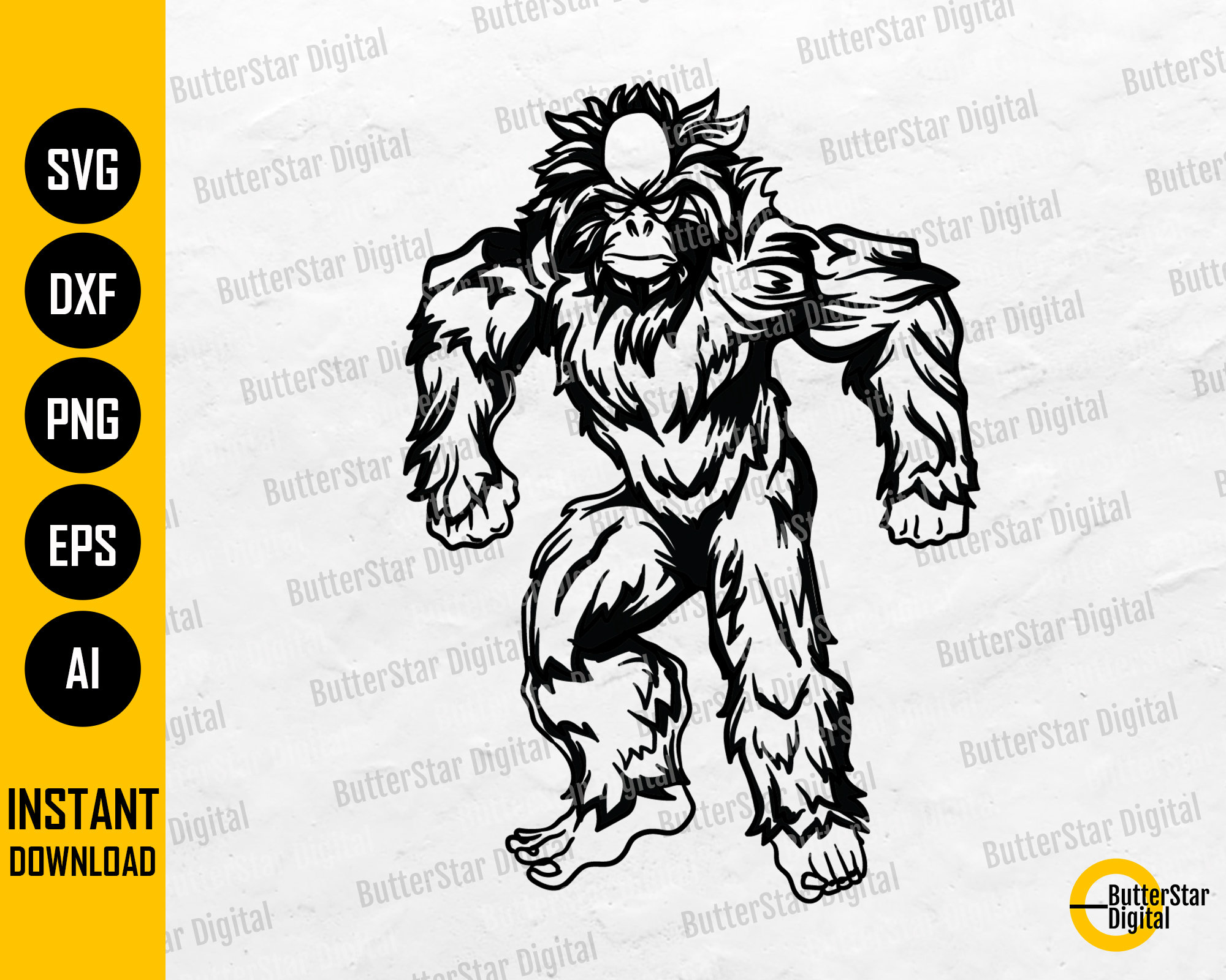 Yeti SVG Abominable Snowman SVG Winter T-shirt Decal - Etsy