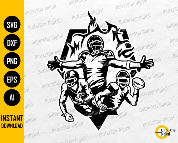 Football Player Tackling Clipart