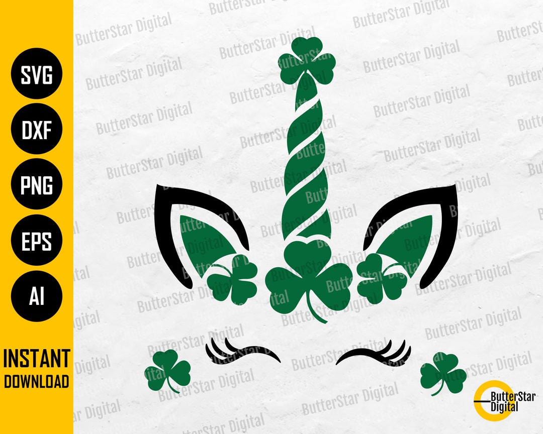 Cute Lucky Unicorn SVG | Fun Saint Patrick's Day Decal T-shirt Vinyl ...