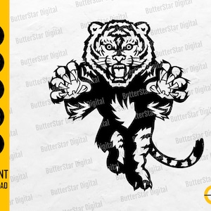 Pouncing Tiger SVG | Tigers SVG | Team Mascot SVG | School Pride Svg ...