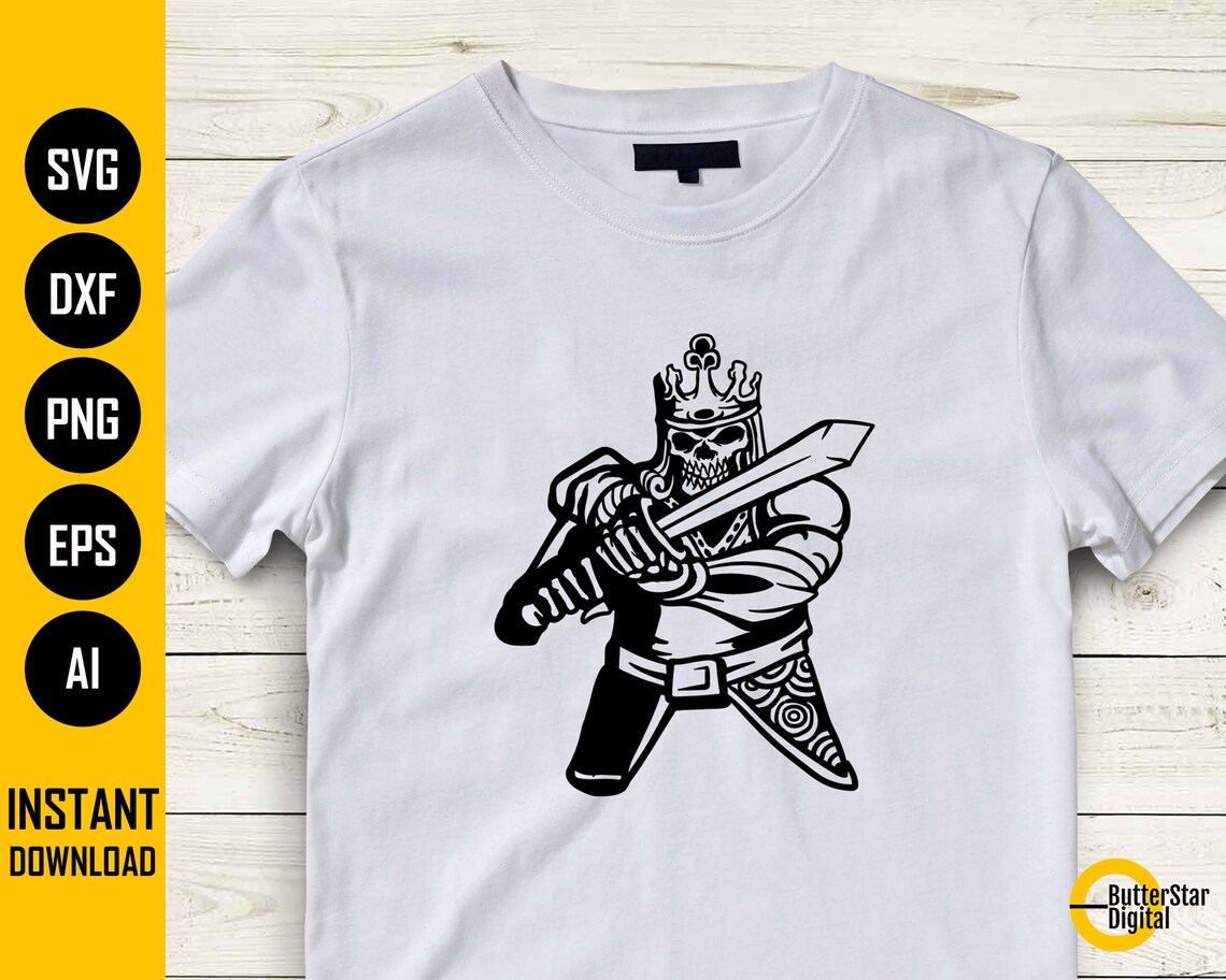 Skeleton King SVG | Kingdom SVG | Knight SVG | Gothic Decal T-shirt ...