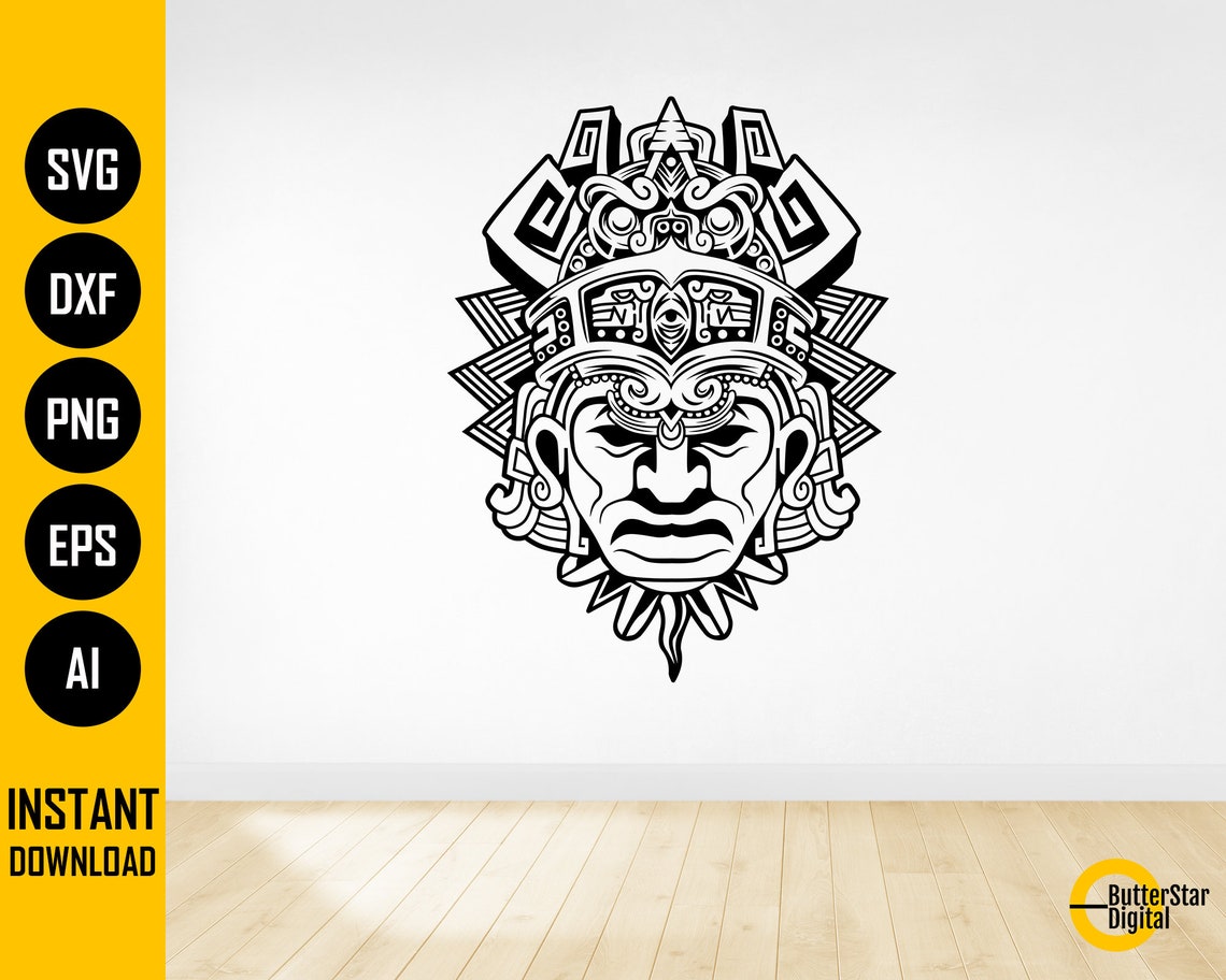 Aztec Mask SVG Ancient Civilization SVG Indian Mayan - Etsy