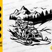 Snowmobile Scene SVG Snow Vehicle SVG Winter Decal Sticker T-shirt ...