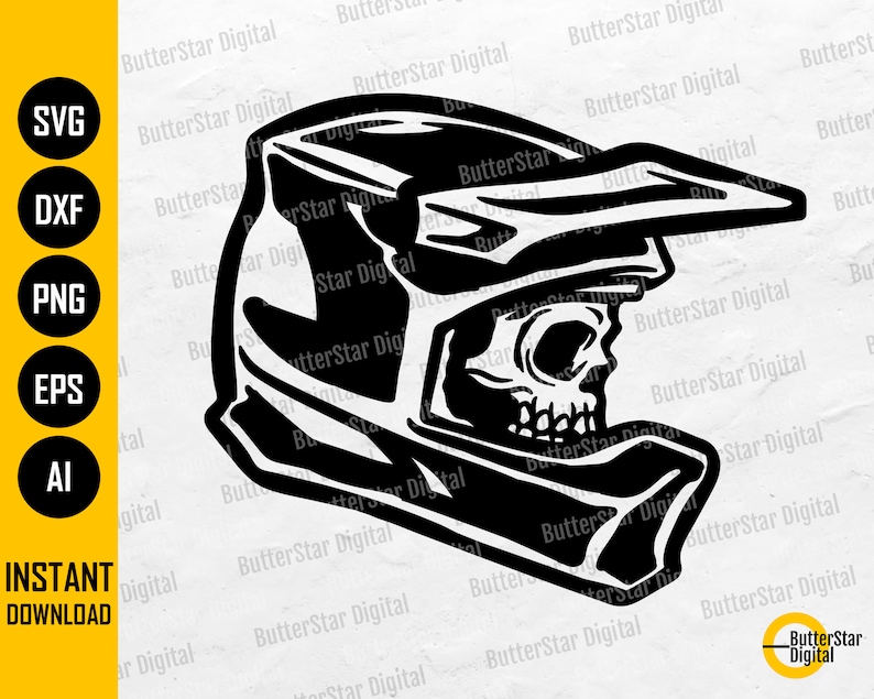 Motocross Skull SVG | Biker Skeleton SVG | Dirt Bike SVG | off Road ...