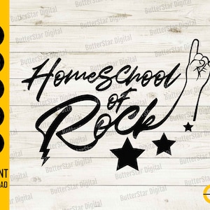 Home School of Rock SVG | Homeschool Decor Wood Sign Decal Decoration ...