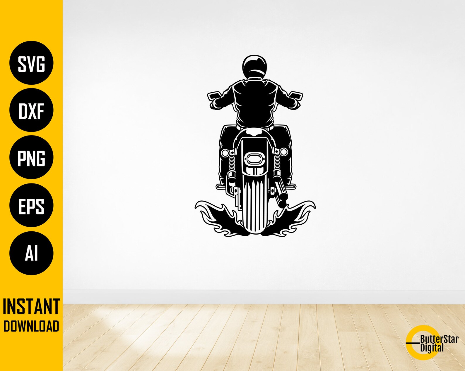 Back View Biker SVG | Motorcycle Riding SVG | Road Trip Ride Hog ...