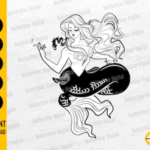 Smoking Mermaid SVG Smoking Marijuana Joint SVG Smoke Cigarettes SVG ...