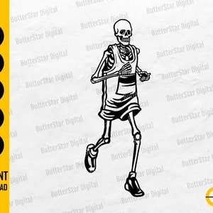 Skeleton Marathon Running SVG | Runner SVG | Racing Racer Athlete Run ...